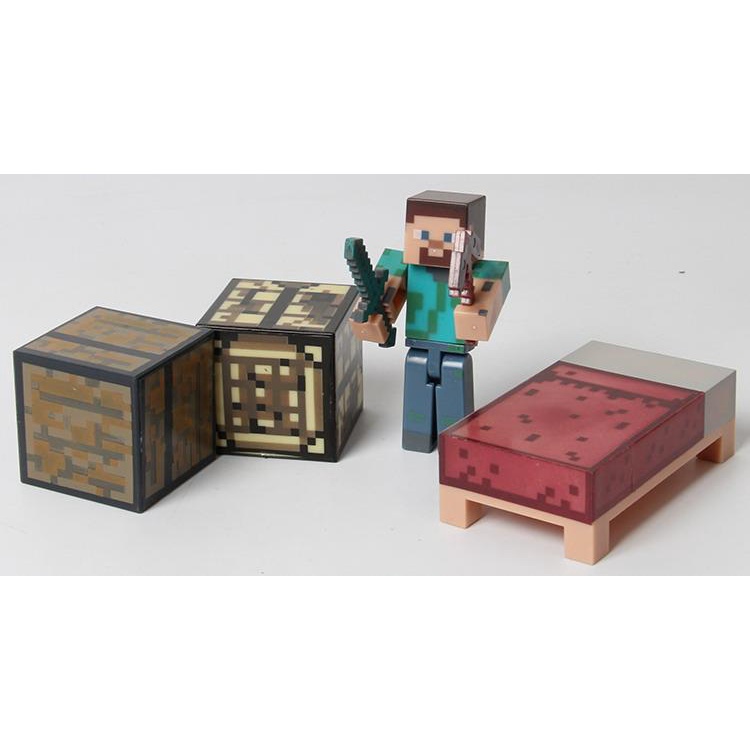 Minecraft Steve Creeper toy models Creative Puzzle Assemble Toys mini ...