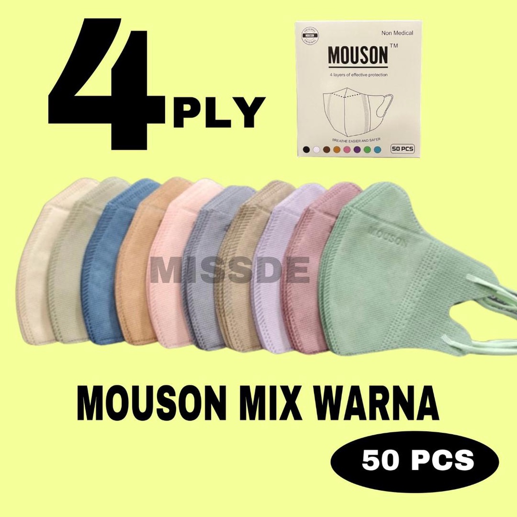 DUCKBILL MOUSON 4PLY MASK 50 PCS | Shopee Singapore