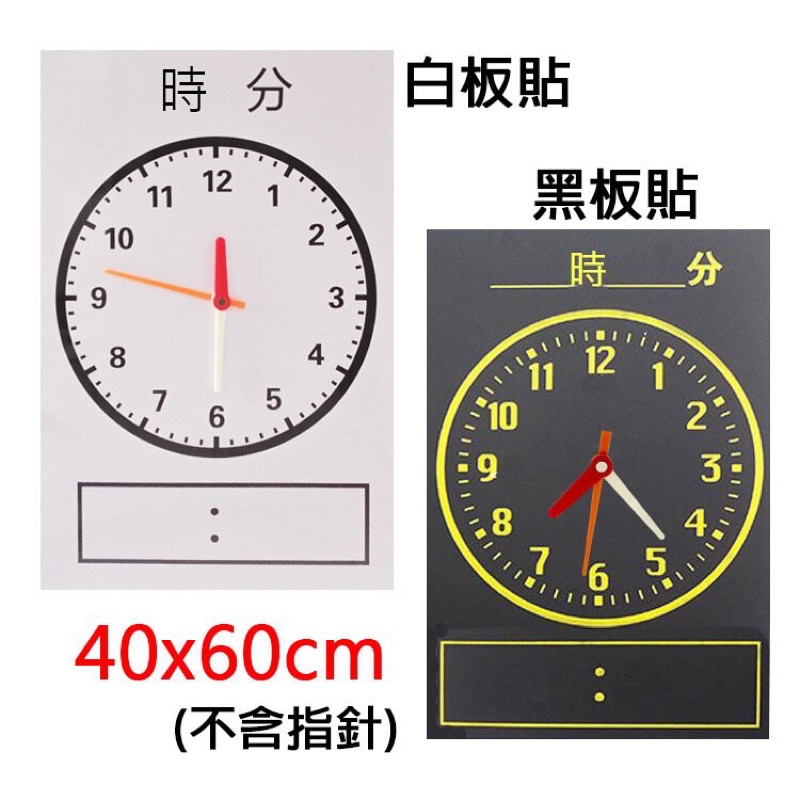 Clock Face Magnetic Whiteboard Sticker Blackboard A2 Size 40 * 60cm ...