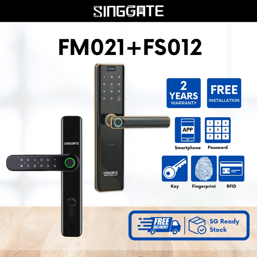 FREE Installation | Singgate【FS012】Digital Lock | Smart Digital Door ...