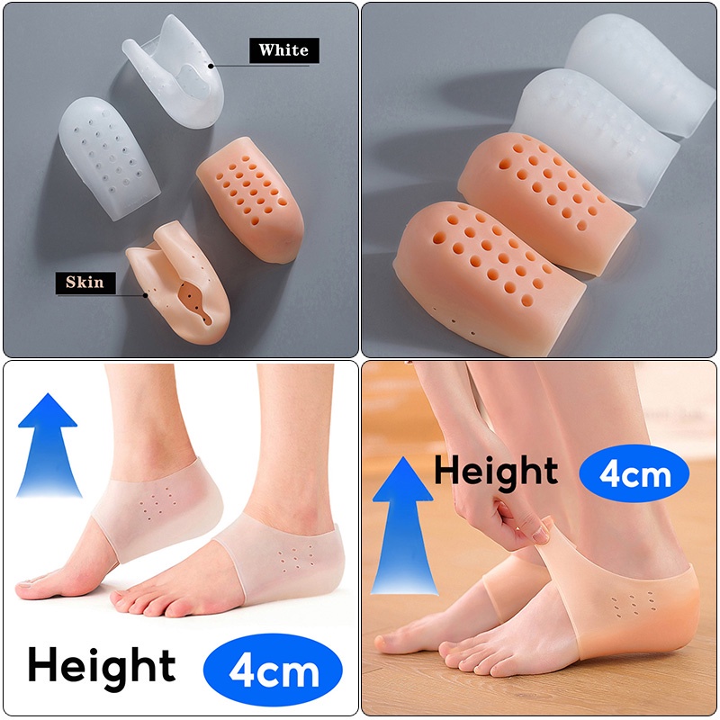 【3-6CM】Upgraded Gel Hidden Height Increase Heel Cover Comfortable ...
