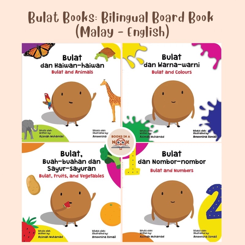 [IN STOCK] Bulat Books: Bilingual (Malay-English) | Animals, Colours ...