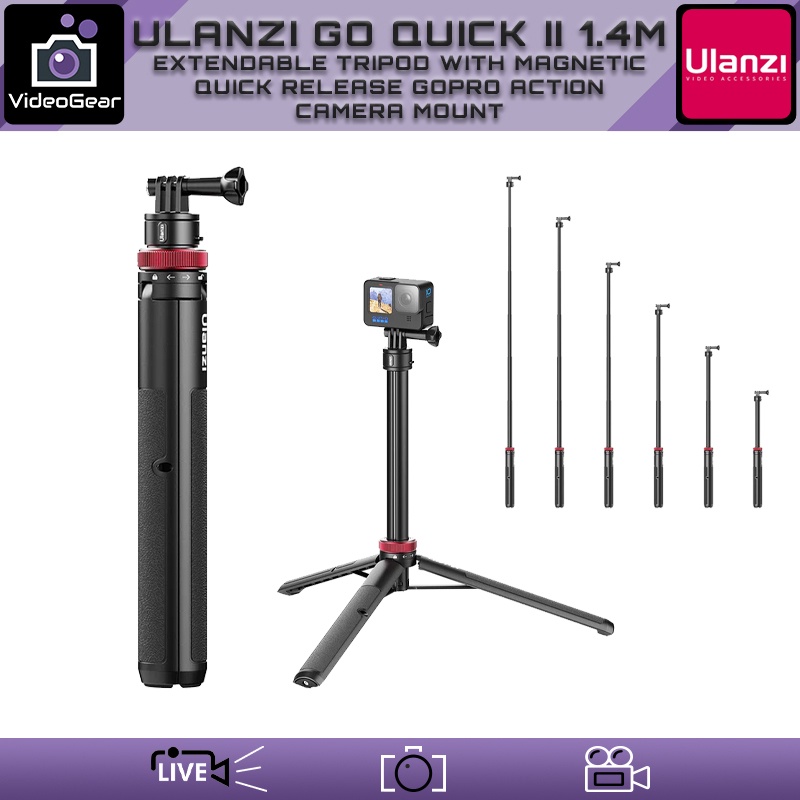 Ulanzi Go Quick II 1.4m — (Extendable Tripod with Magnetic Quick ...