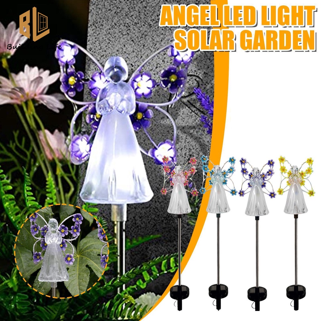 Solar Angel Light LED Garden Decor Lawn Lamp Outdoor Waterproof ...