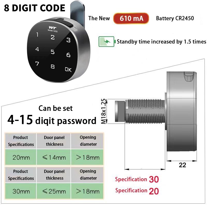 🔥【READY STOCK】🔥 Universal Mini Digital Lock Smart Scramble Pin Code ...