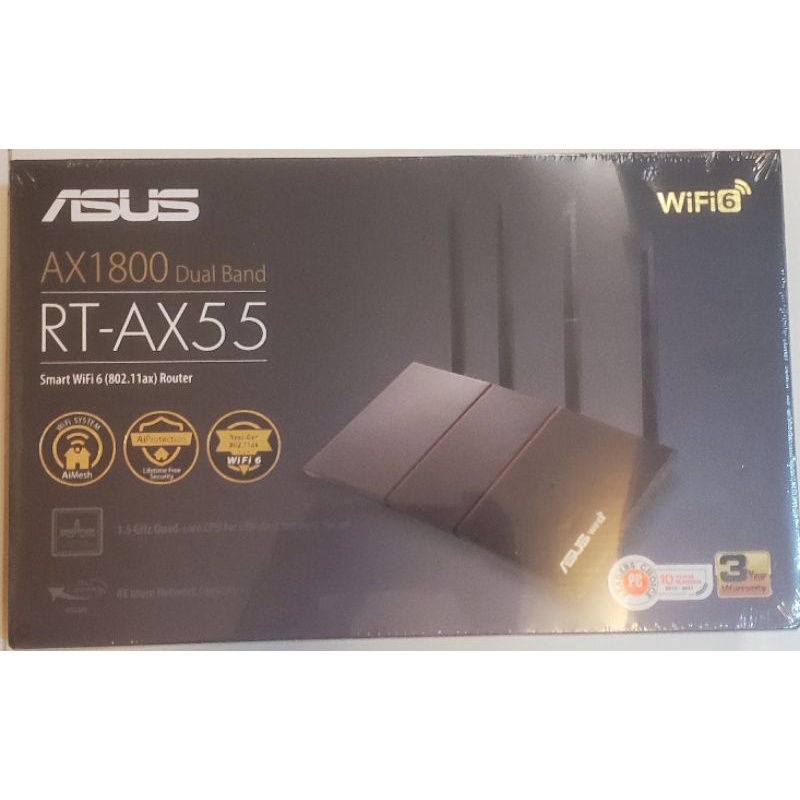 ASUS RT-AX55 AX1800 Dual Band WiFi 6 router | Shopee Singapore