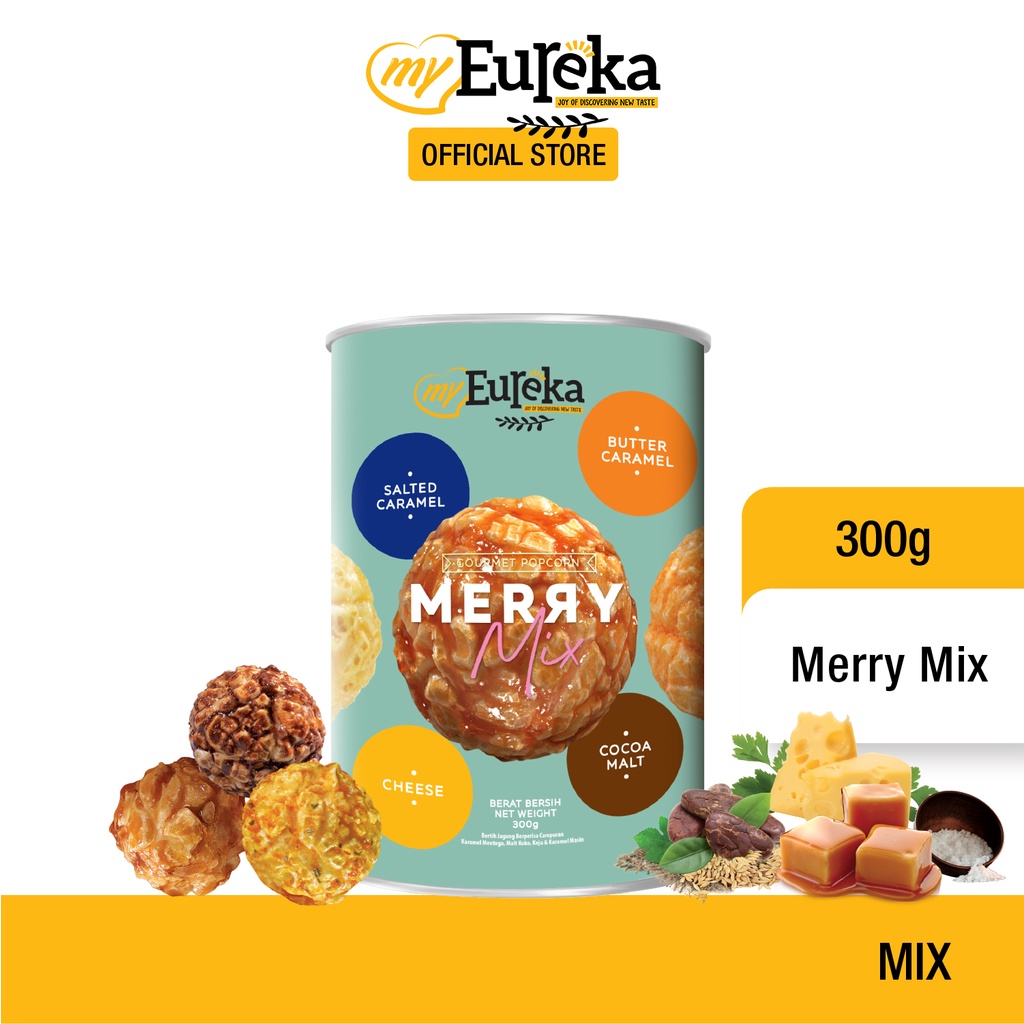 Eureka Merry Mix Popcorn 300g Tub | Shopee Singapore