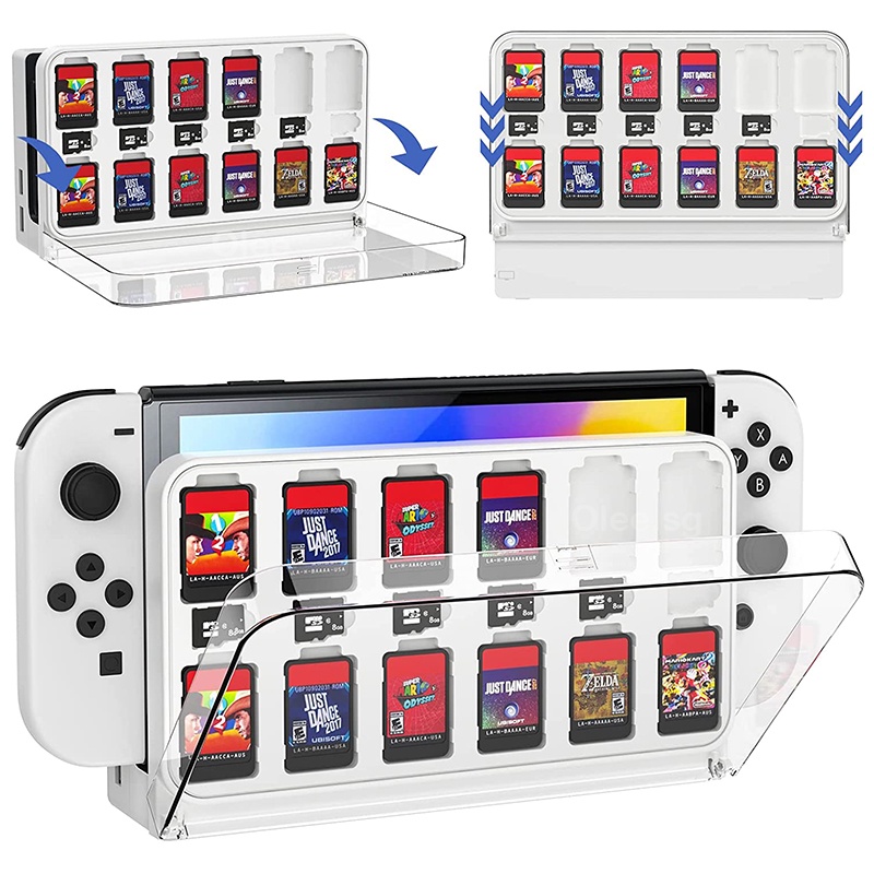 Switch Game Card Case for Nintendo Switch OLED Dock, Game Holder with ...