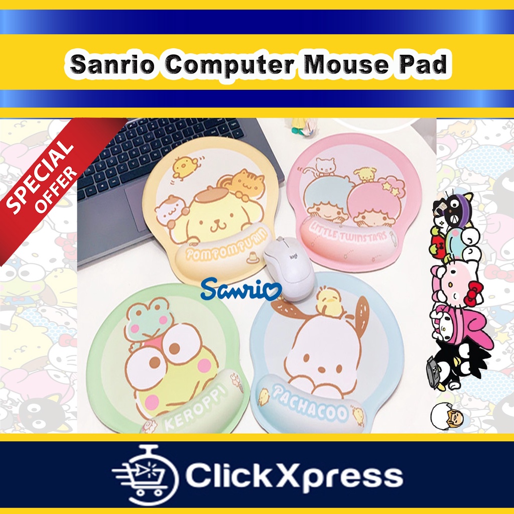 (INSTOCKSG)Sanrio Character Computer Mouse Pad-HelloKitty/Cinnamoroll ...