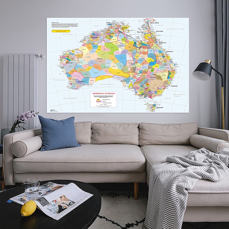 Map # Australia Area Map Educational Map Decorative Hanging Picture ...