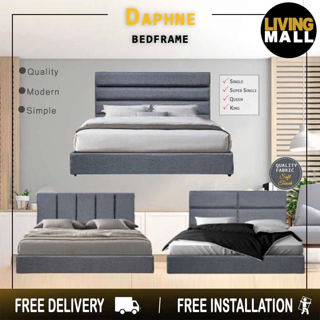 Living Mall Daphne Headboard Bedframe Divan Only 3 Model Designs- All Sizes Available | Shopee ...