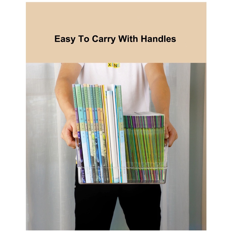 Art Living Transparent Book Storage Box Accessories Organizer Clear ...