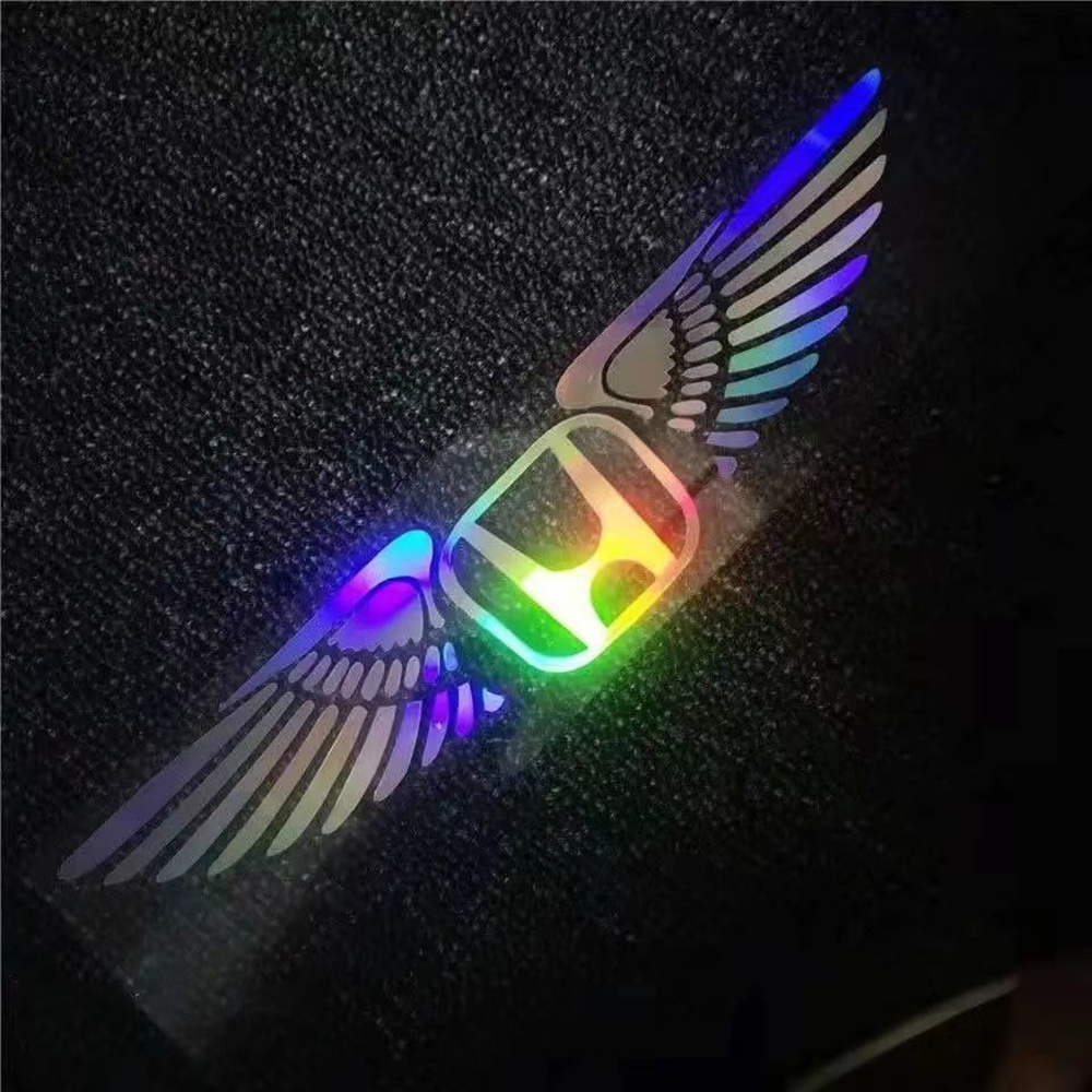 【Multi Brand For Choose】Wing Logo High Reflective/Laser Car Sticker ...
