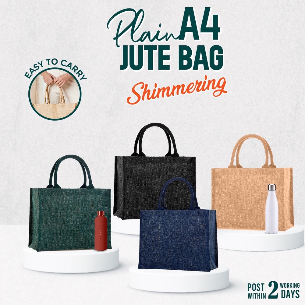 Jute Bag Tote Bag Annual Bag Eco Bag Hand Beg wanita(Can request quote ...