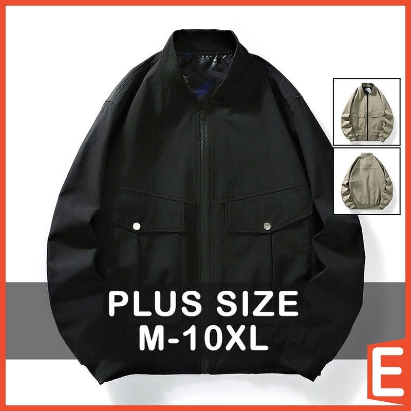 [M-10XL] Bomber Jacket Plus Size Men Jaket Lelaki Streetwear Korean ...