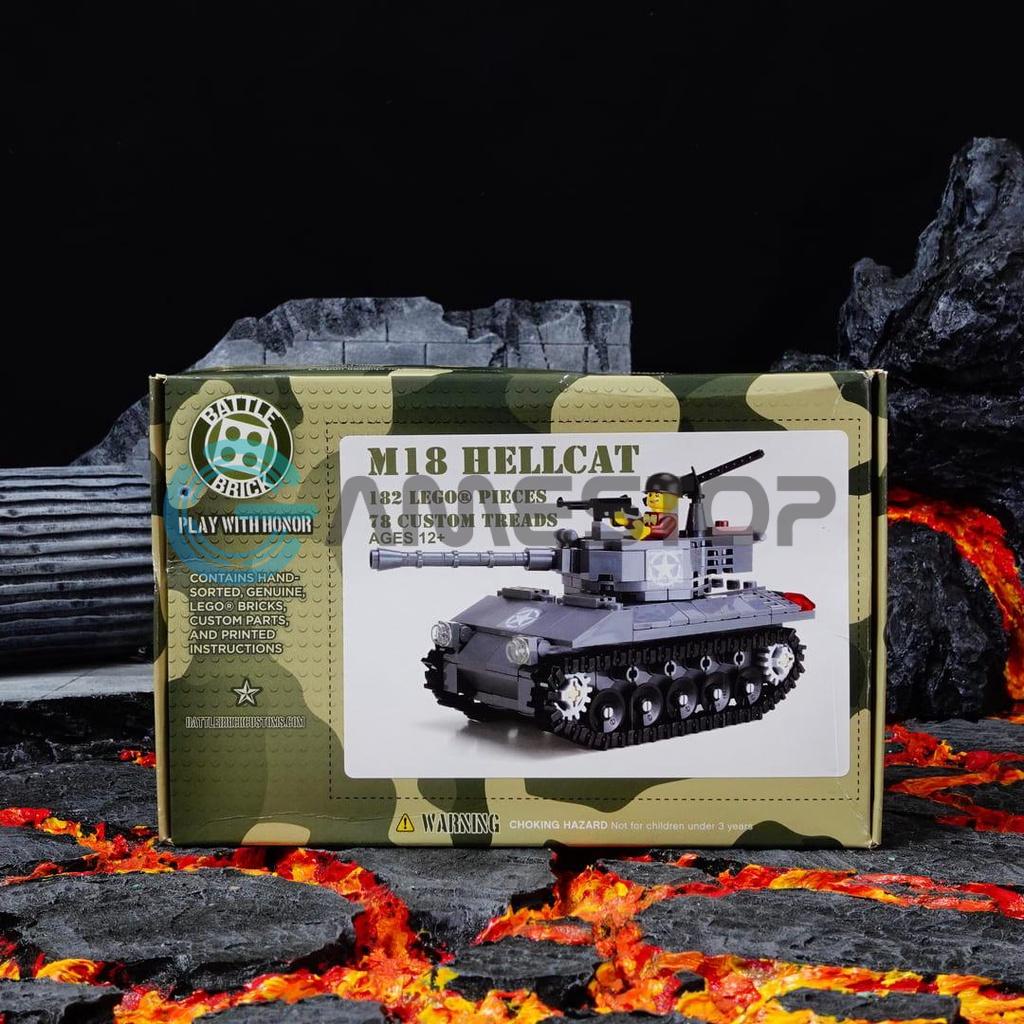 Lego Us Army M18 Hellcat World War 2 Tank Battle Brick Assembled Model ...