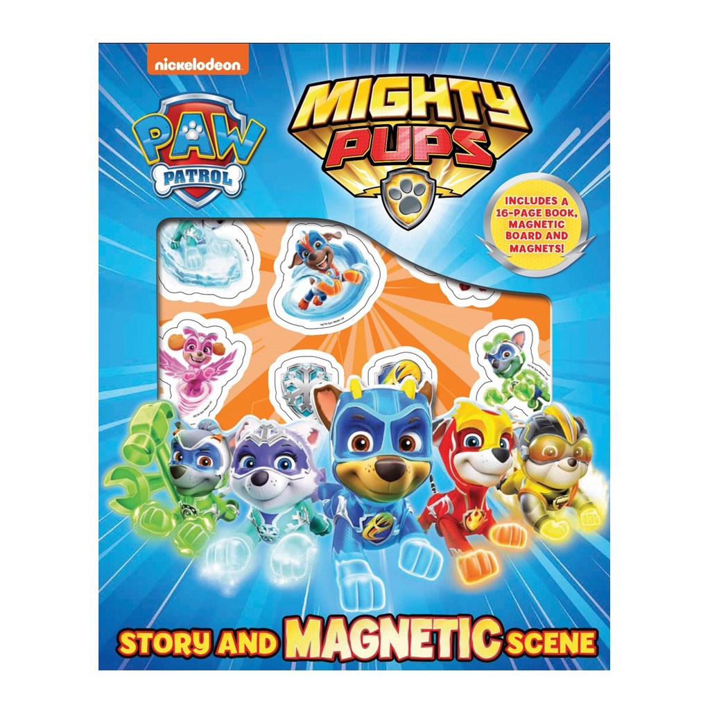 Paw Patrol Mighty Pups Story & Magnetic Scene Storybook with Fun ...