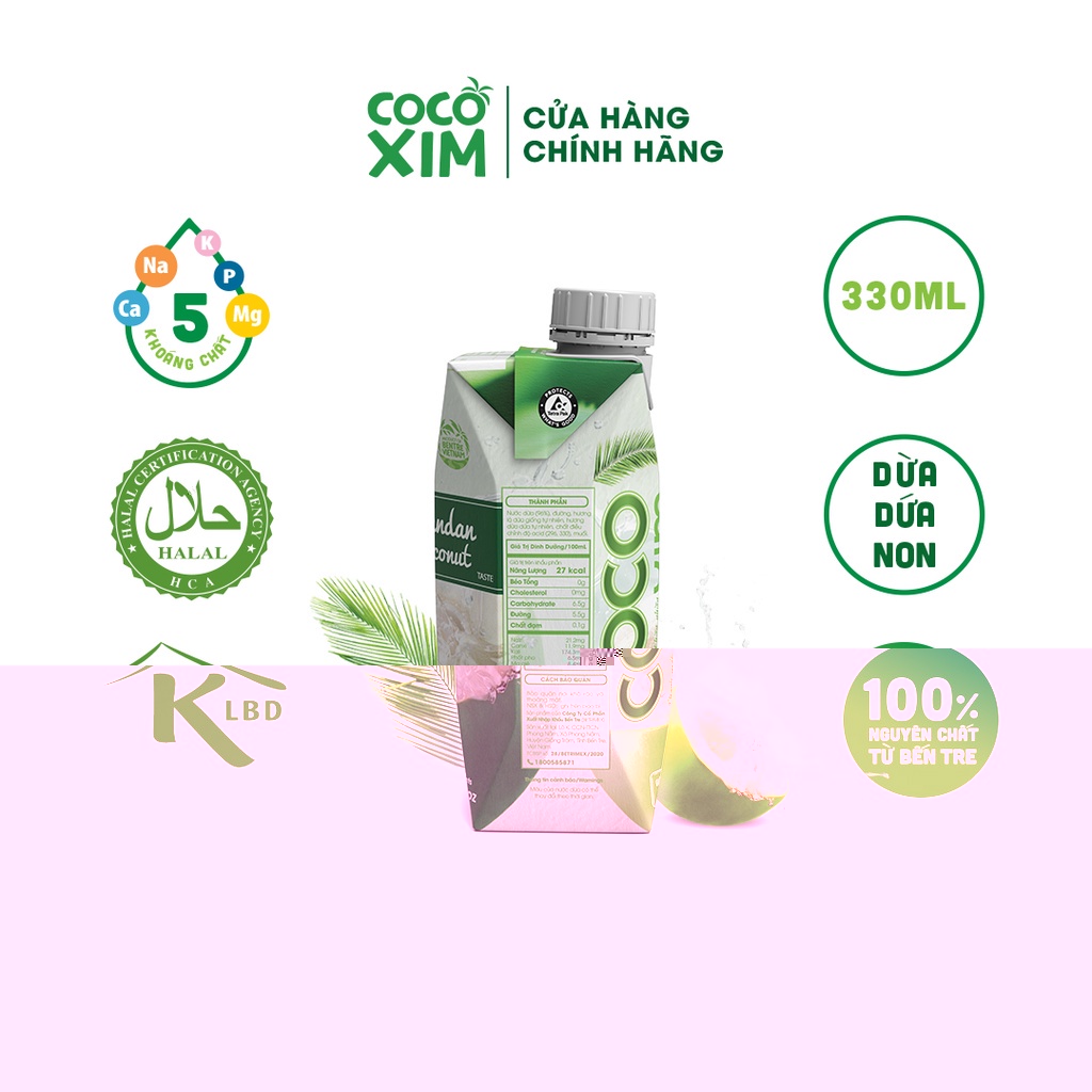 Coconut water canned coconut pandan pandan 330ml / Box | Shopee Singapore