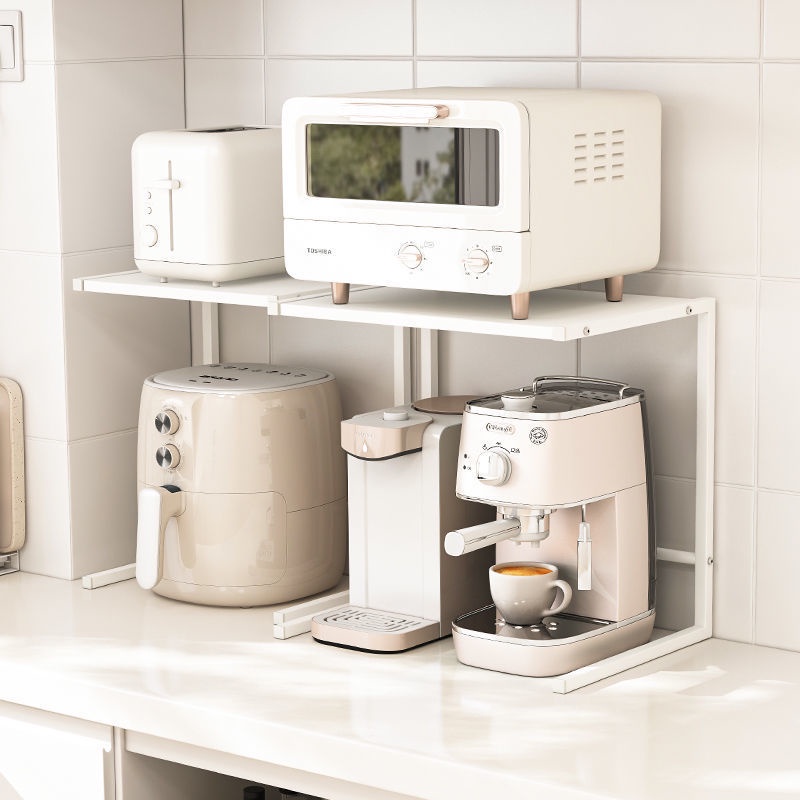 Cookware Shelf Kitchen Shelf Organizer Racks Rice Cooker Oven Microwave ...