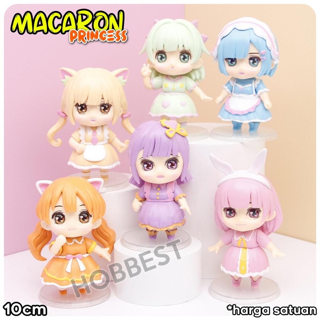 Macaron PRINCESS Action Figure 10cm - Miniature Pastel Baby Angel Cake ...