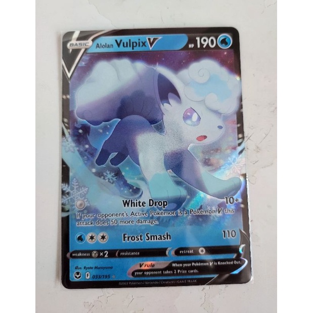 Pokemon alolan vulpix V silver tempest card | Shopee Singapore