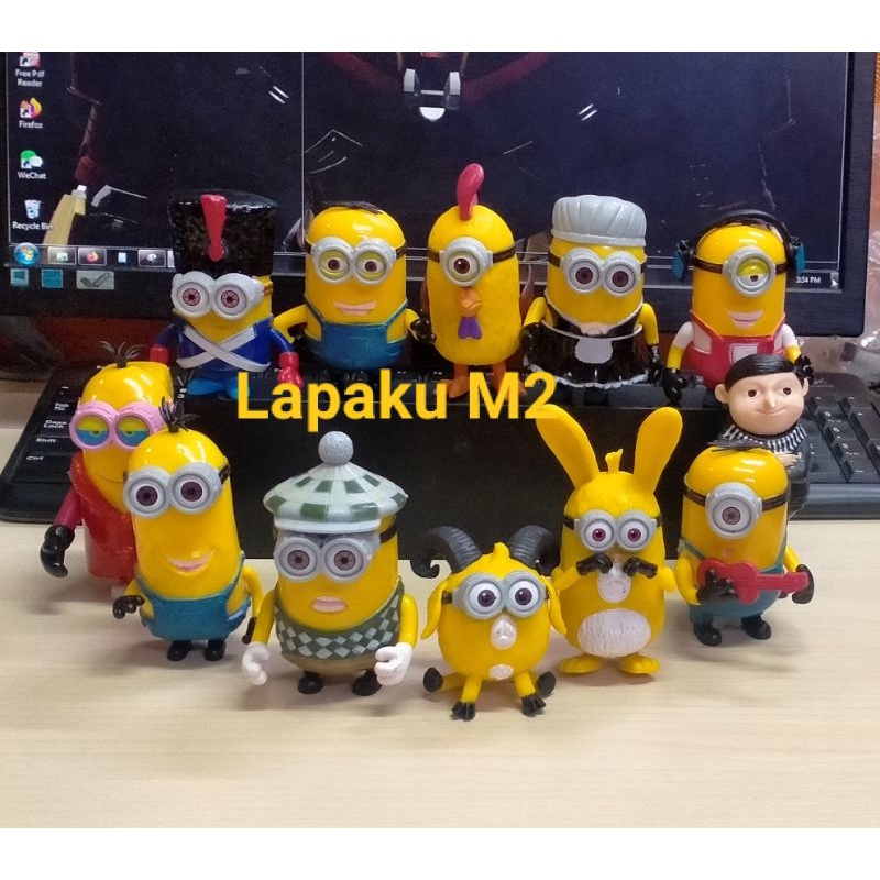Minios Cake Topper Figure/display Set contains 12 pcs | Shopee Singapore