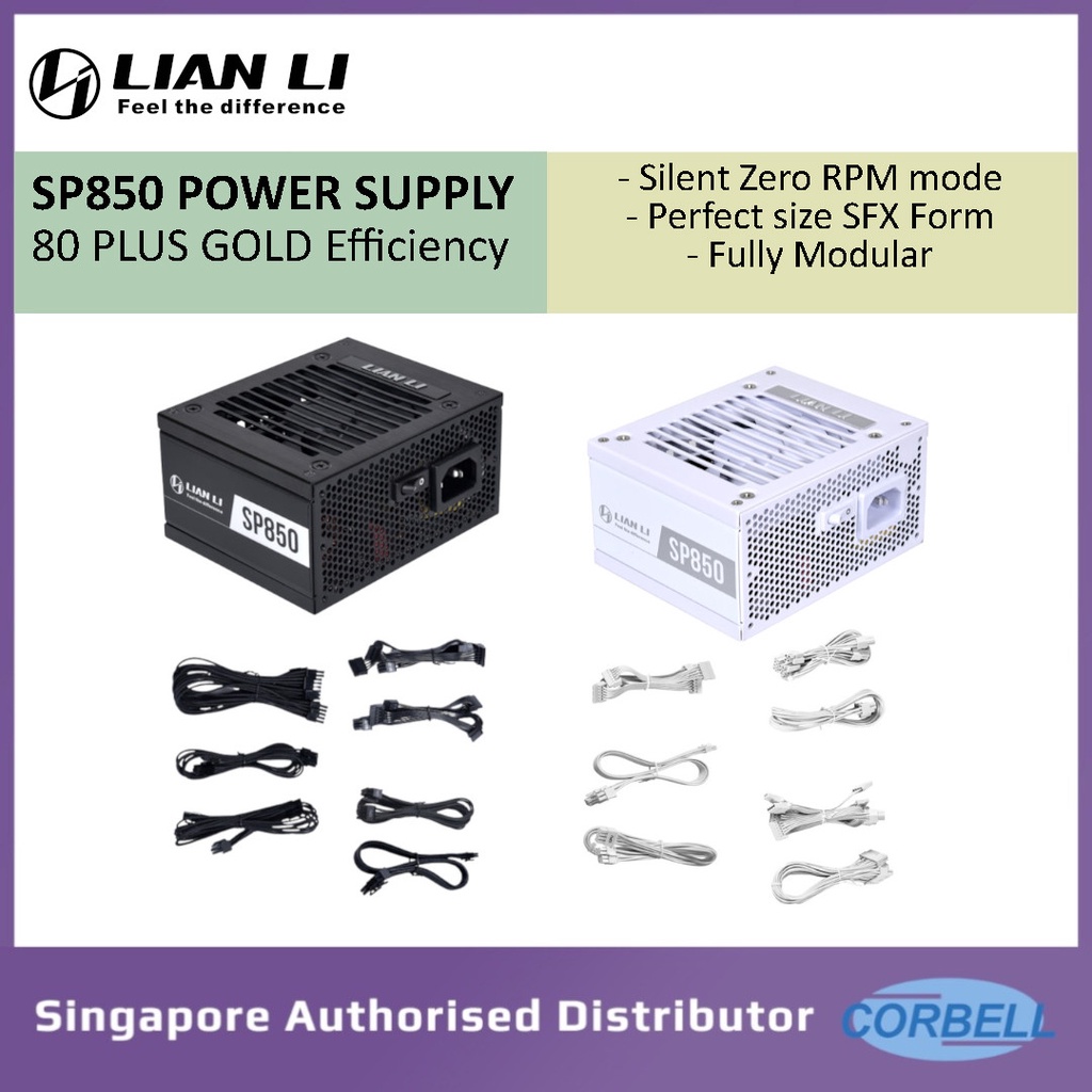 LIAN LI POWER SUPPLY SP850 80 PLUS GOLD EFFICIENCY 850W FULLY MODULAR ...