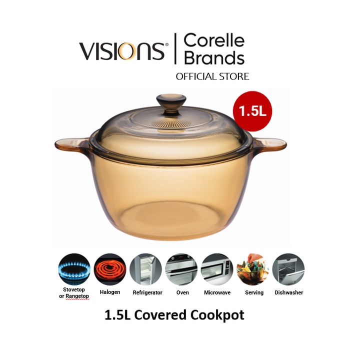 Visions Covered Cookpot 1.5L | Shopee Singapore