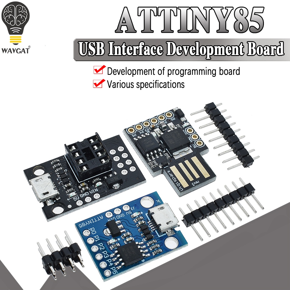 Official Blue Black Tiny85 Digispark Kickstarter Micro Development Board Attiny85 Module For 