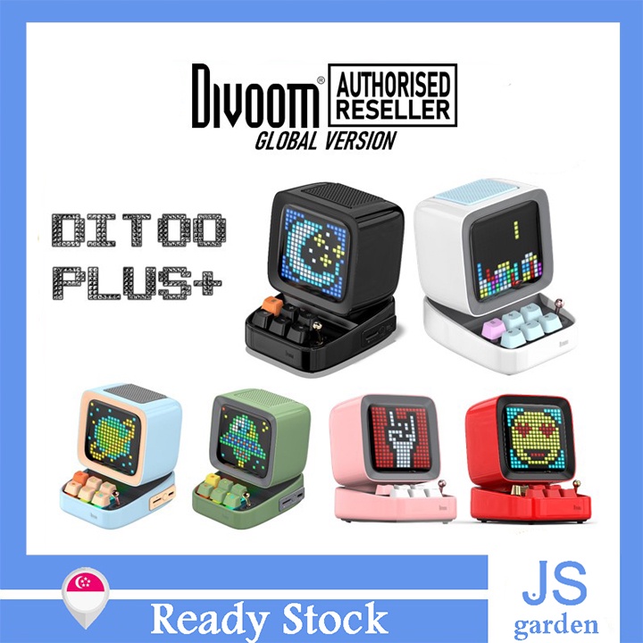 Divoom Ditoo Plus Retro Pixel Art Bluetooth Portable Speaker With DIY ...