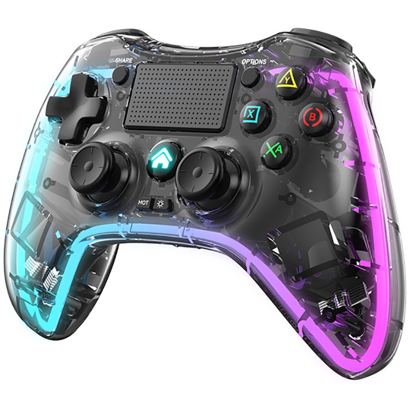 NEW Wireless RGB Controller Gamepad Bluetooth Joystick Support PS4/PS4 ...