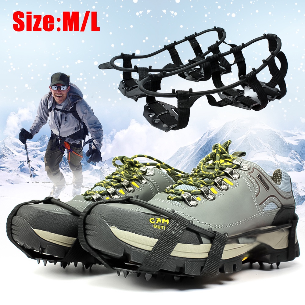 24 Teeth Ice Gripper - Anti Slip Ice Claw - Ice Gripper Spike Grips ...