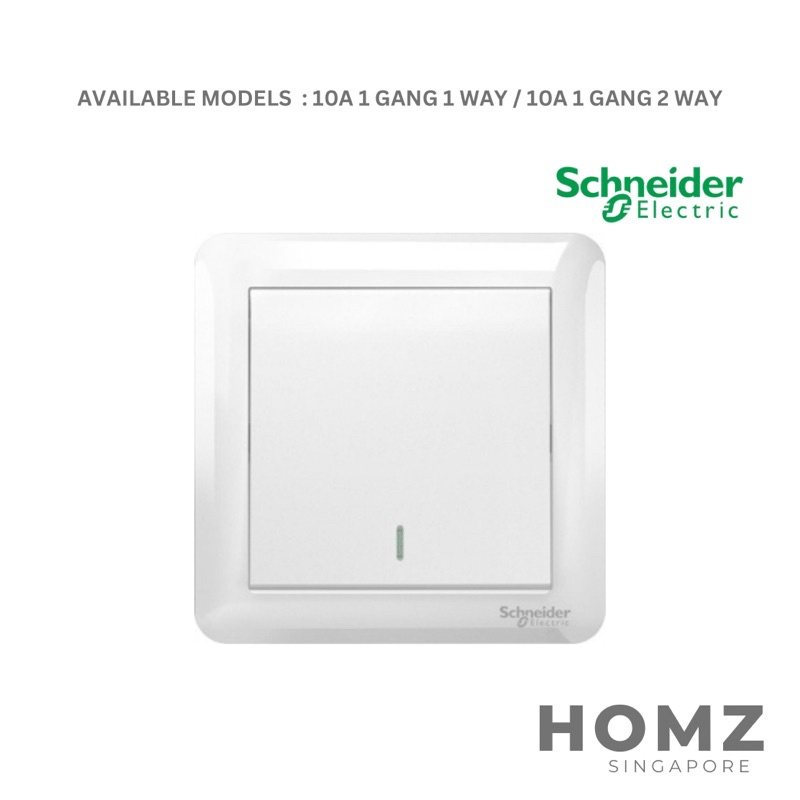 Schneider Electric Switch (10A 1 Gang 1 Way / 10A 1 Gang 2 Way ...