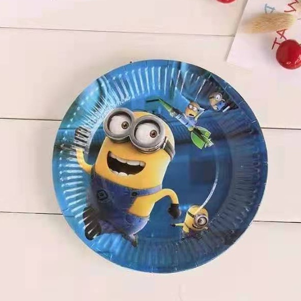 paper Plate 10 pcs/pack 9 inches Cartoon Minions Children's birthday ...