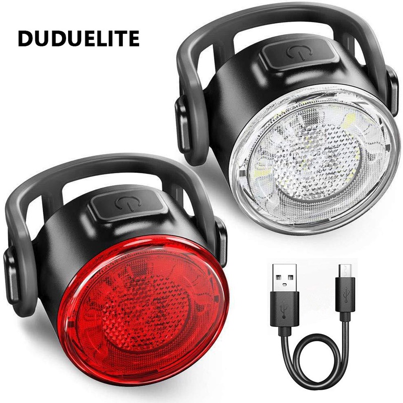 Bicycle Light Rear Light Set USB Rechargeable Waterproof Bike Safety Warning Light Front ...