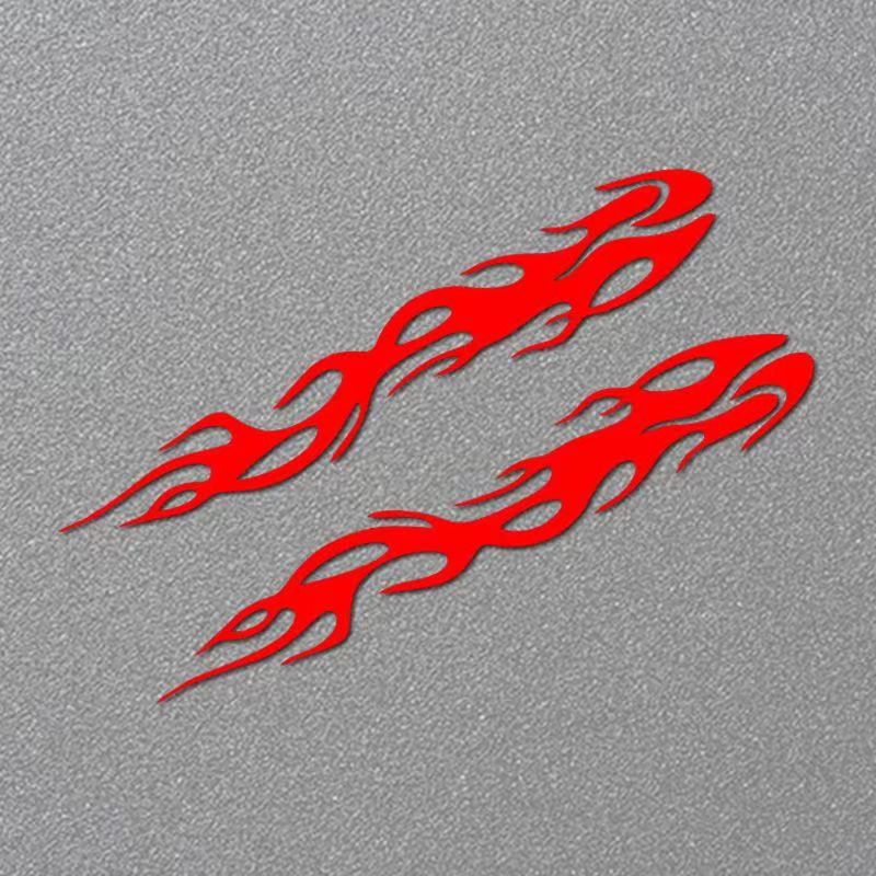 Flame Wildfire Reflective Stickers Flame Logo Colorful Laser Reflective ...