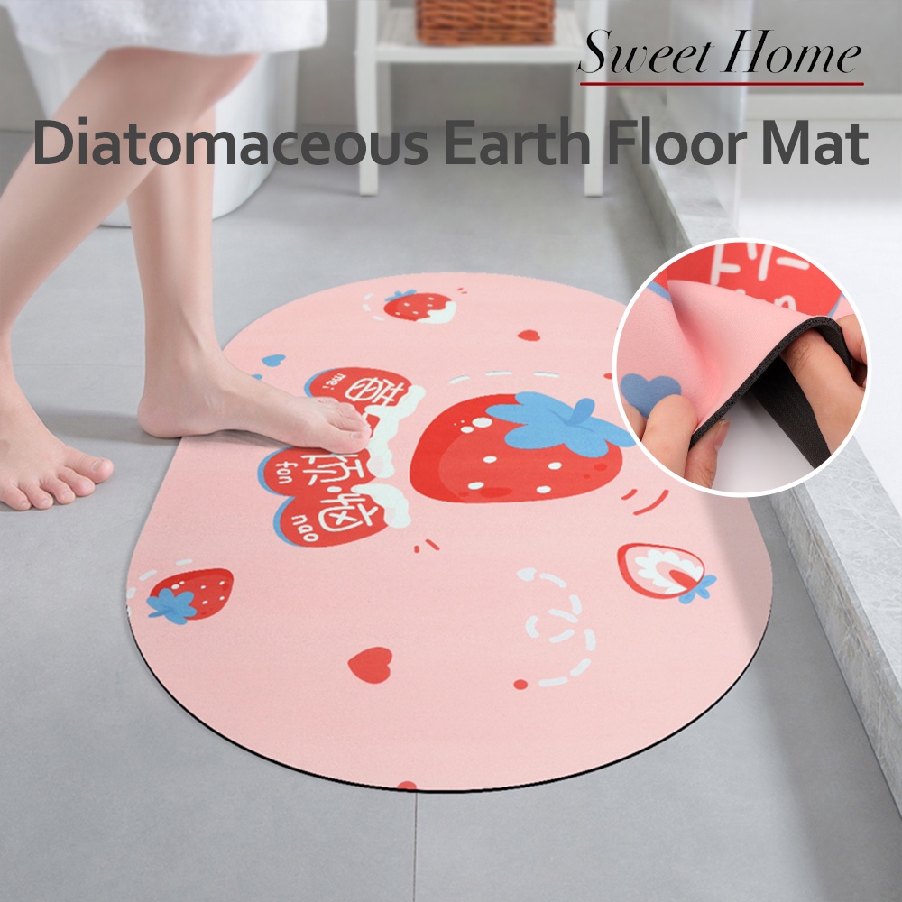 Diatomaceous Earth Floor Mat Super Absorbent Bath Mat Ultrasoft Kitchen ...