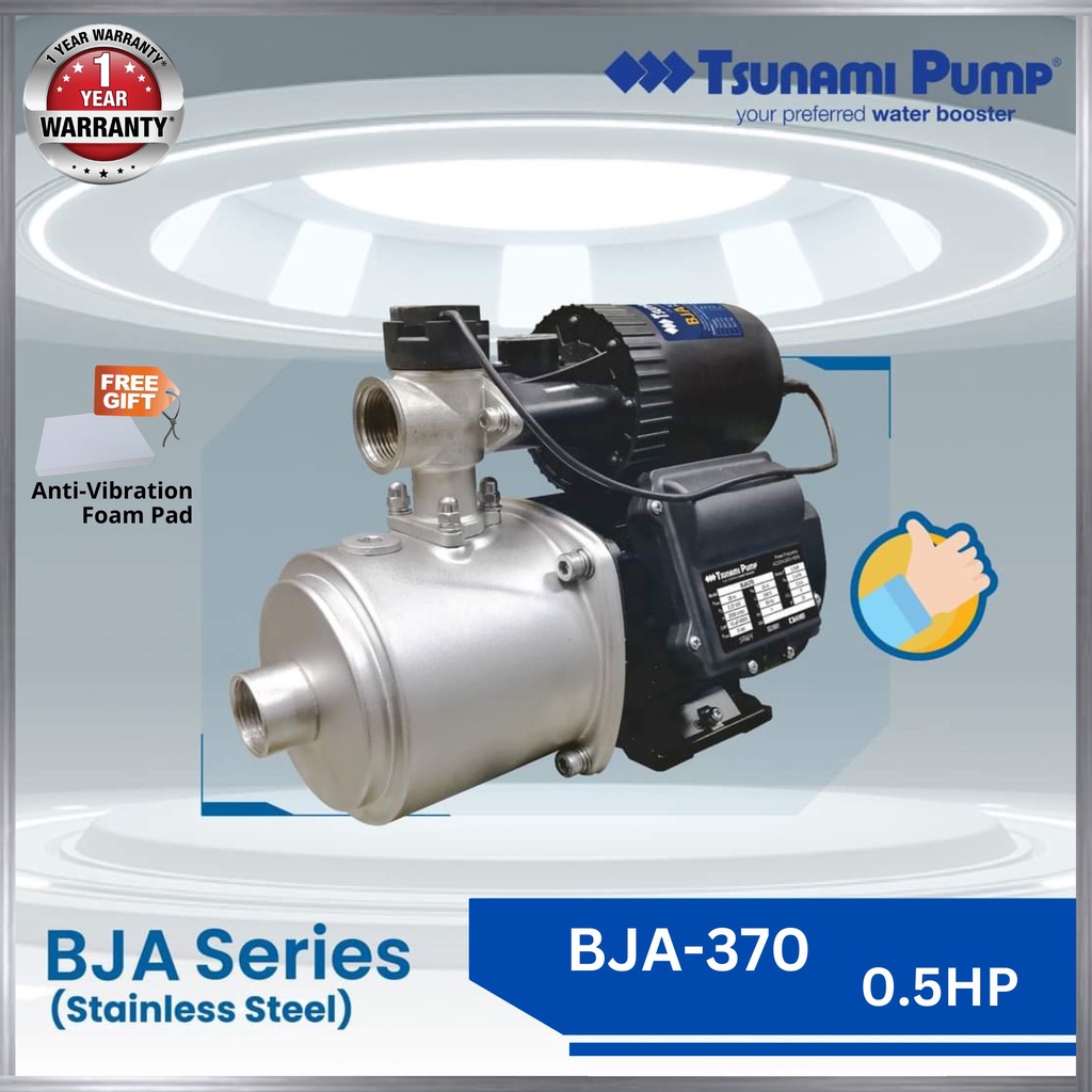 Tsunami Automatic Water Pump BJA-370 Main Pipe Pressure Pump - 0.5hp ...