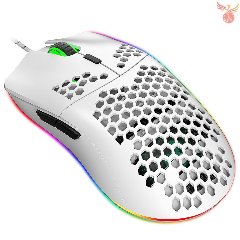 HXSJ J900 USB Wired Gaming Mouse RGB Gaming Mouse with Six Adjustable ...