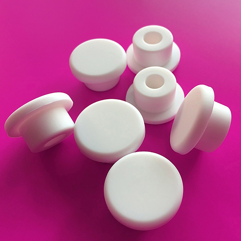 White Food Grade Silicone Rubber Hole Plugs Blanking End Cap Tube ...