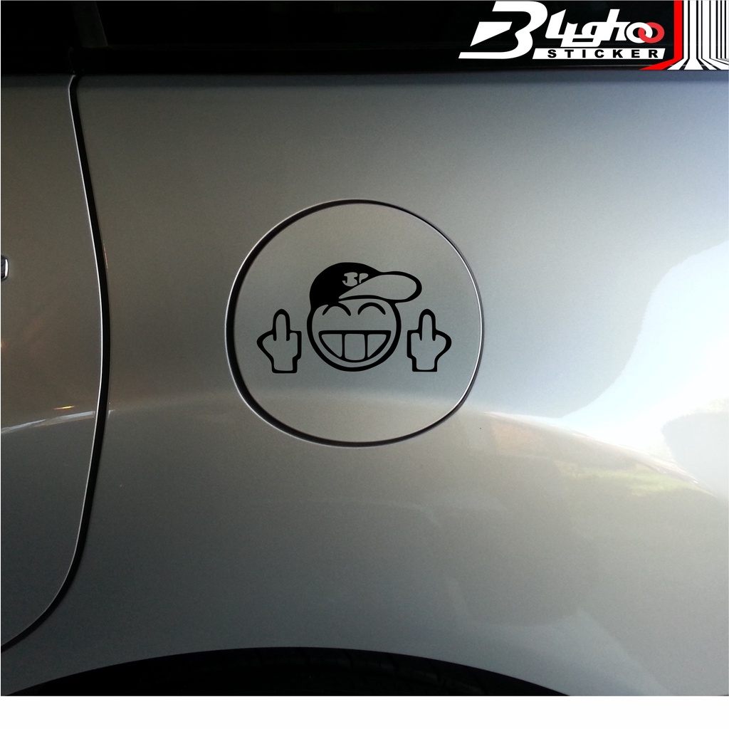Car STICKER VARIATIONS ON UNIQUE SMILE & F*CK YOU TANK CAR CUTTING ...