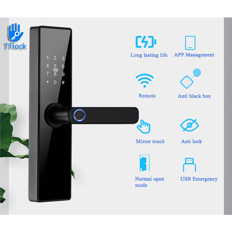Digital Electronic Lock TTLock App Manage Smart Door Lock Fingerprint ...
