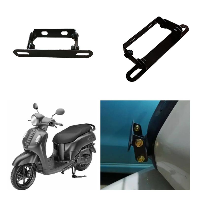 2-in1 Number Plate Mount BRACKET Front NOPOL Plate BRACKET YAMAHA ...
