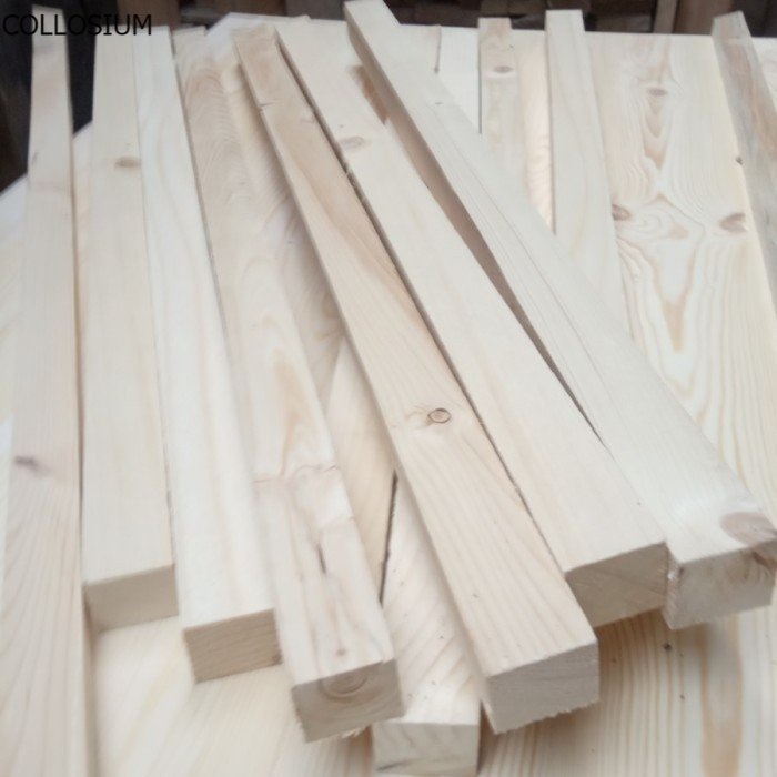 Wooden Blocks Table Legs 40 x 3 x 3 cm White Fine Pine Wood Can Be ...