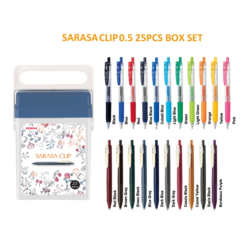 Sarasa Clip 0.5 25pcs Box Set (Limited Edition) | Shopee Singapore