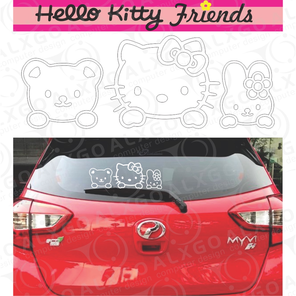 HELLO KITTY FRIENDS Car Decal Sticker | Shopee Singapore