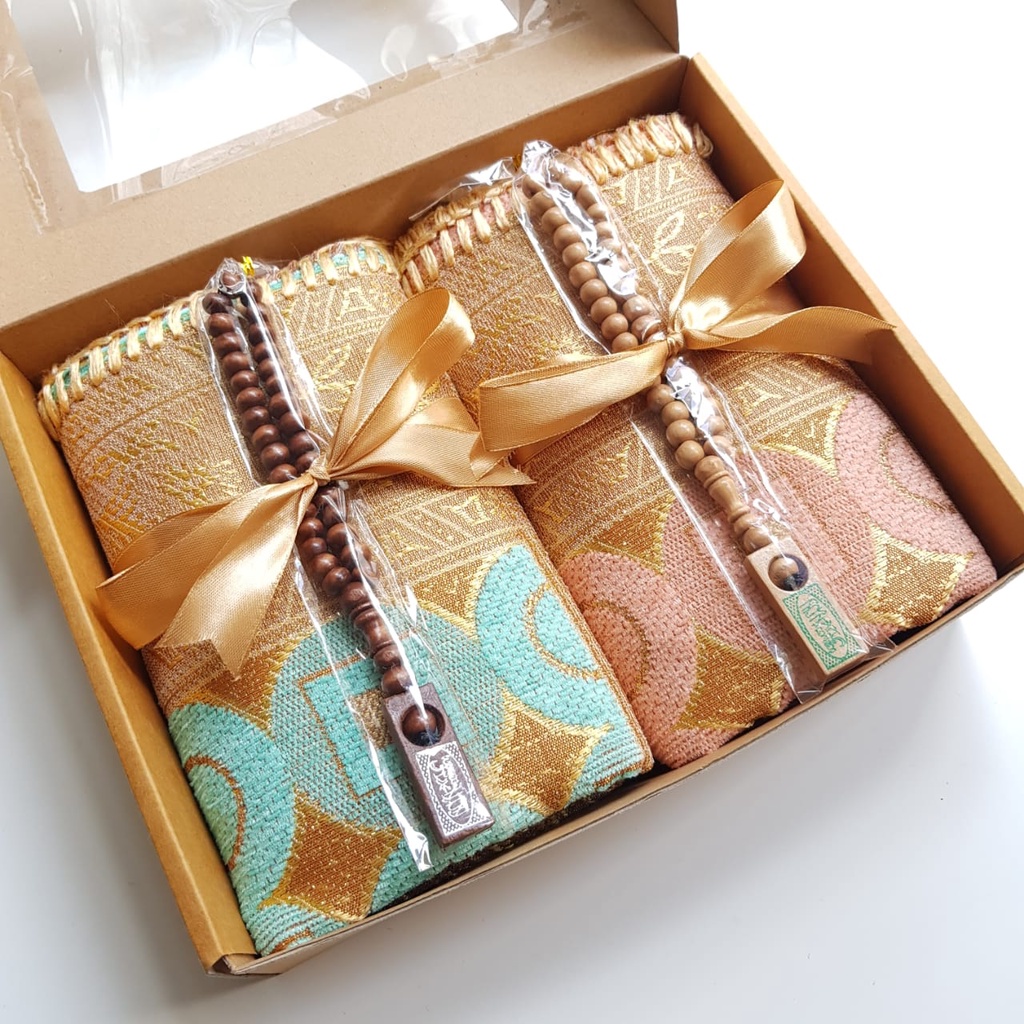 [BCRTG2] TURKISH SAJADAH COUPLE FREE TASBIH PACKING BOX WEDDING GIFT ...