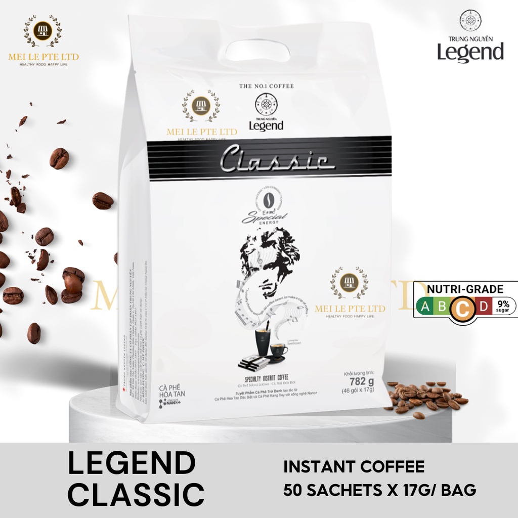 [SG STOCK] TRUNG NGUYEN LEGEND INSTANT CLASSIC COFFEE 50 SACHETS x 17g ...