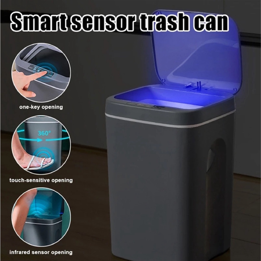 Smart Trash Can Wireless Sensor Automatic Trash can contactless trash ...