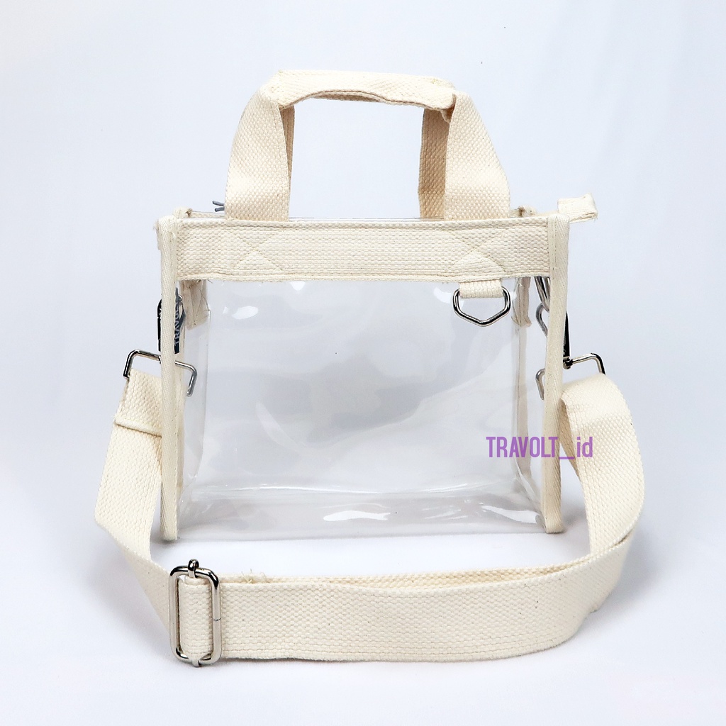 Transparent Zipper Sling bag - Travolt - Sling bag pouch - Thick PVC ...